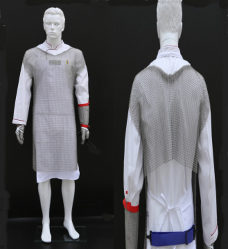 Stainless Steel Chainmail Mesh Apron with adjustable textile strap for ...