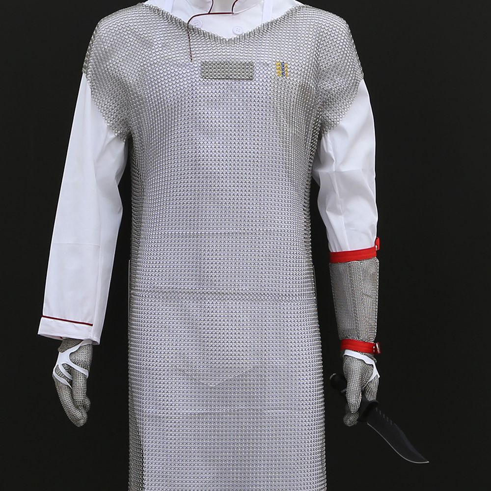 Stainless Steel Chainmail Mesh Apron-Knife Proof Butcher Apron with ...